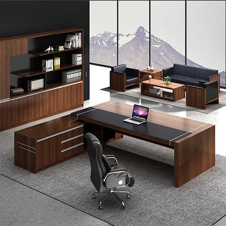 Wooden ceo boss manager office table modern executive desk
