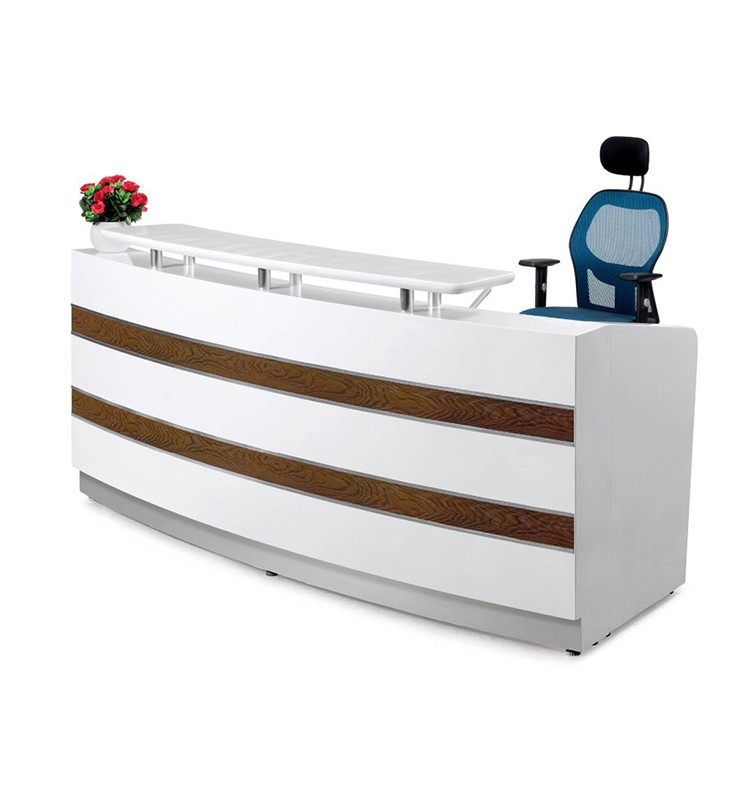 Modern office small reception desk white reception desk