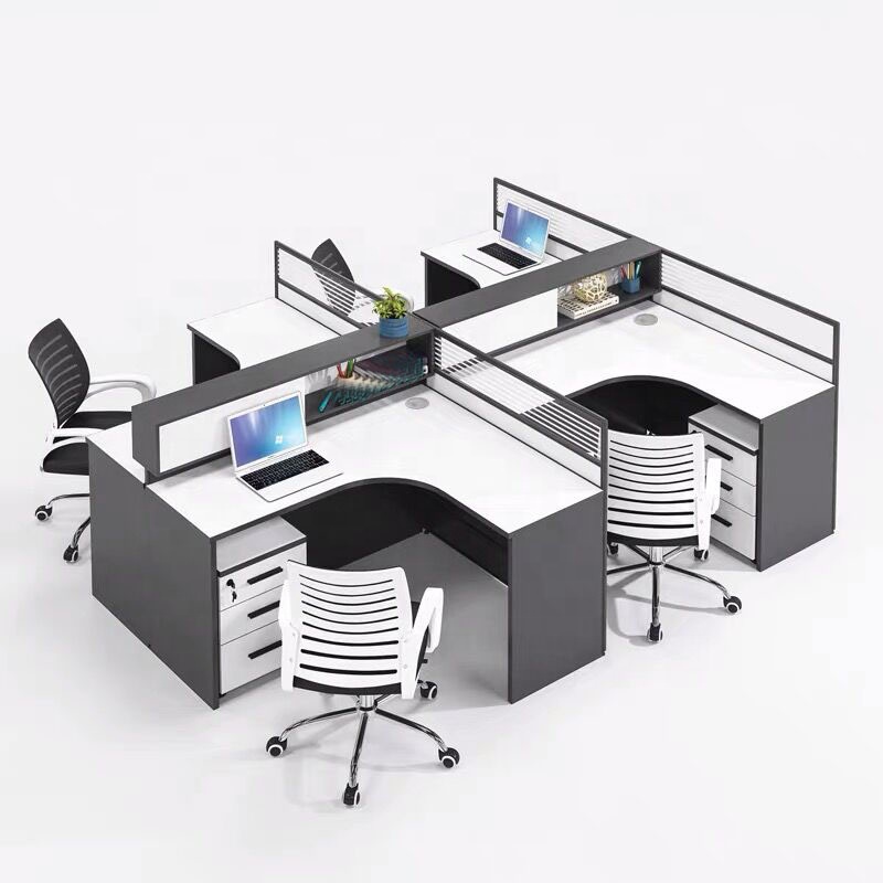 Latest style modular 4 person office cubicle office workstation cubicle