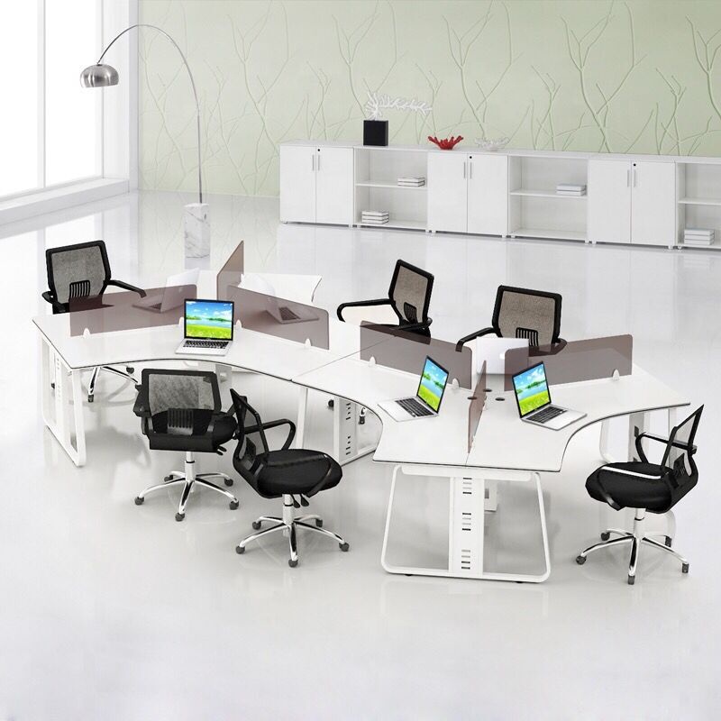 Latest style modular 4 person office cubicle office workstation cubicle
