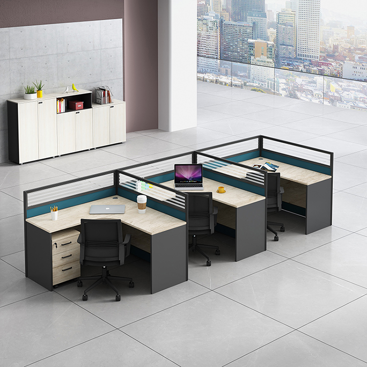 Wholesale modern office table 4 person office workstations