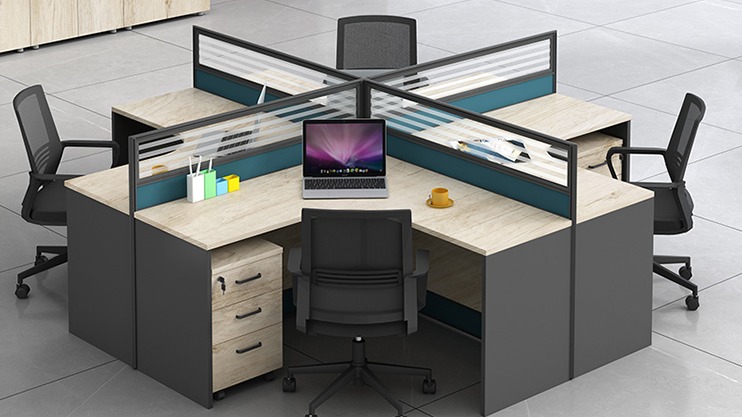 Wholesale modern office table 4 person office workstations